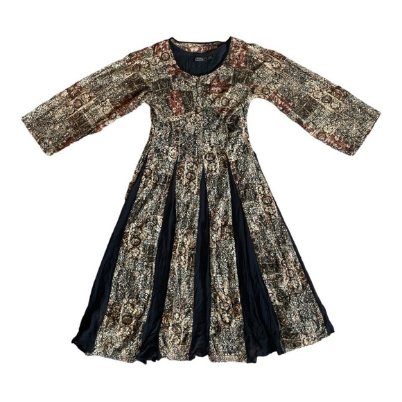 Nostalgia | Dresses | Nostalgia Vintage 9s Boho Lace Panel Long Sleeve ...